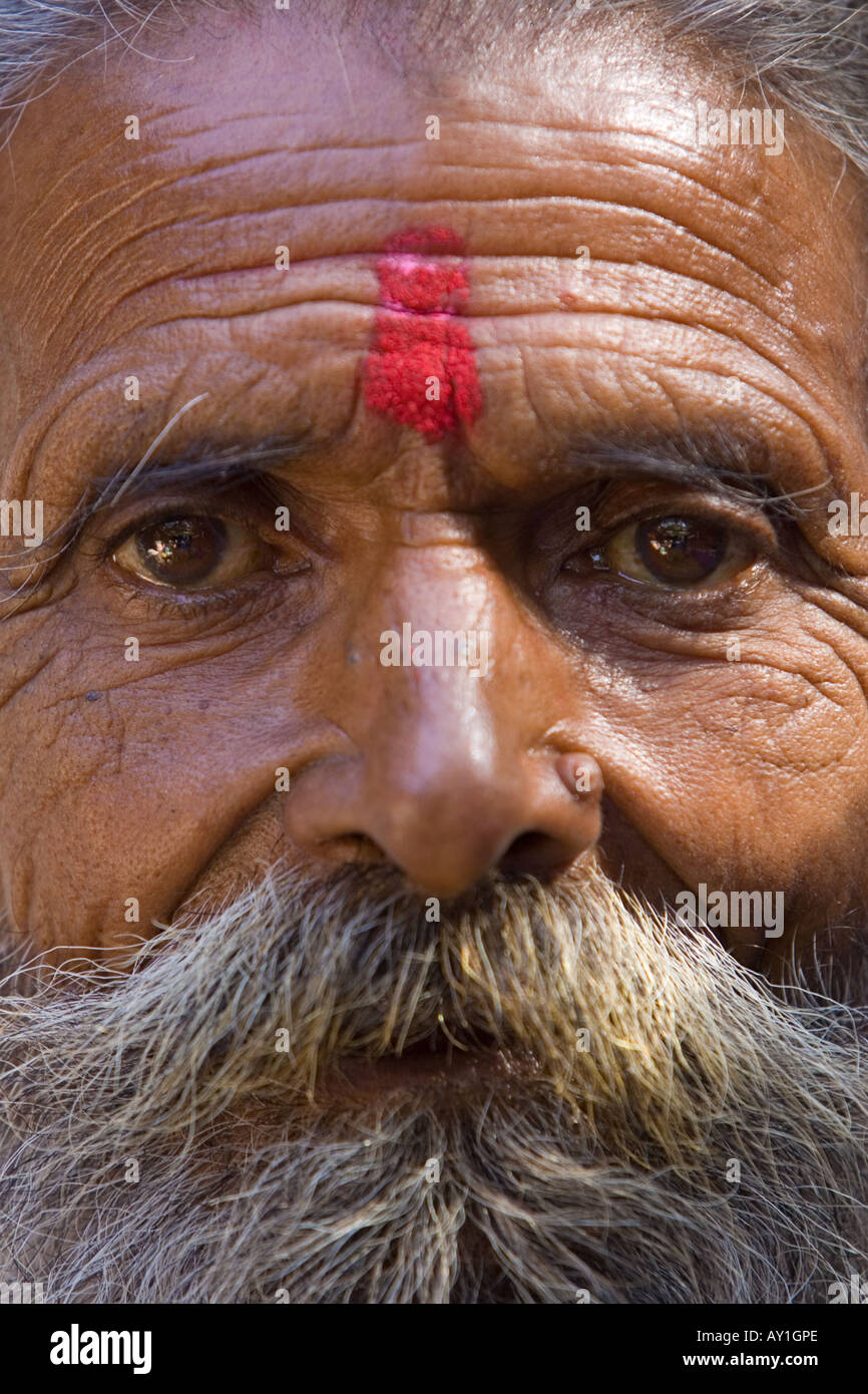 Sadhu face hi-res stock photography and images - Alamy