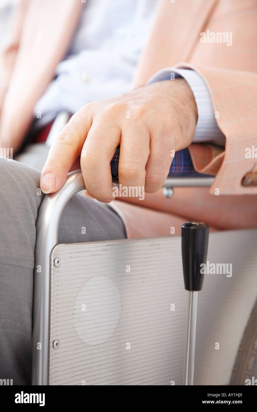 Hand gripping a handrail Stock Photo - Alamy