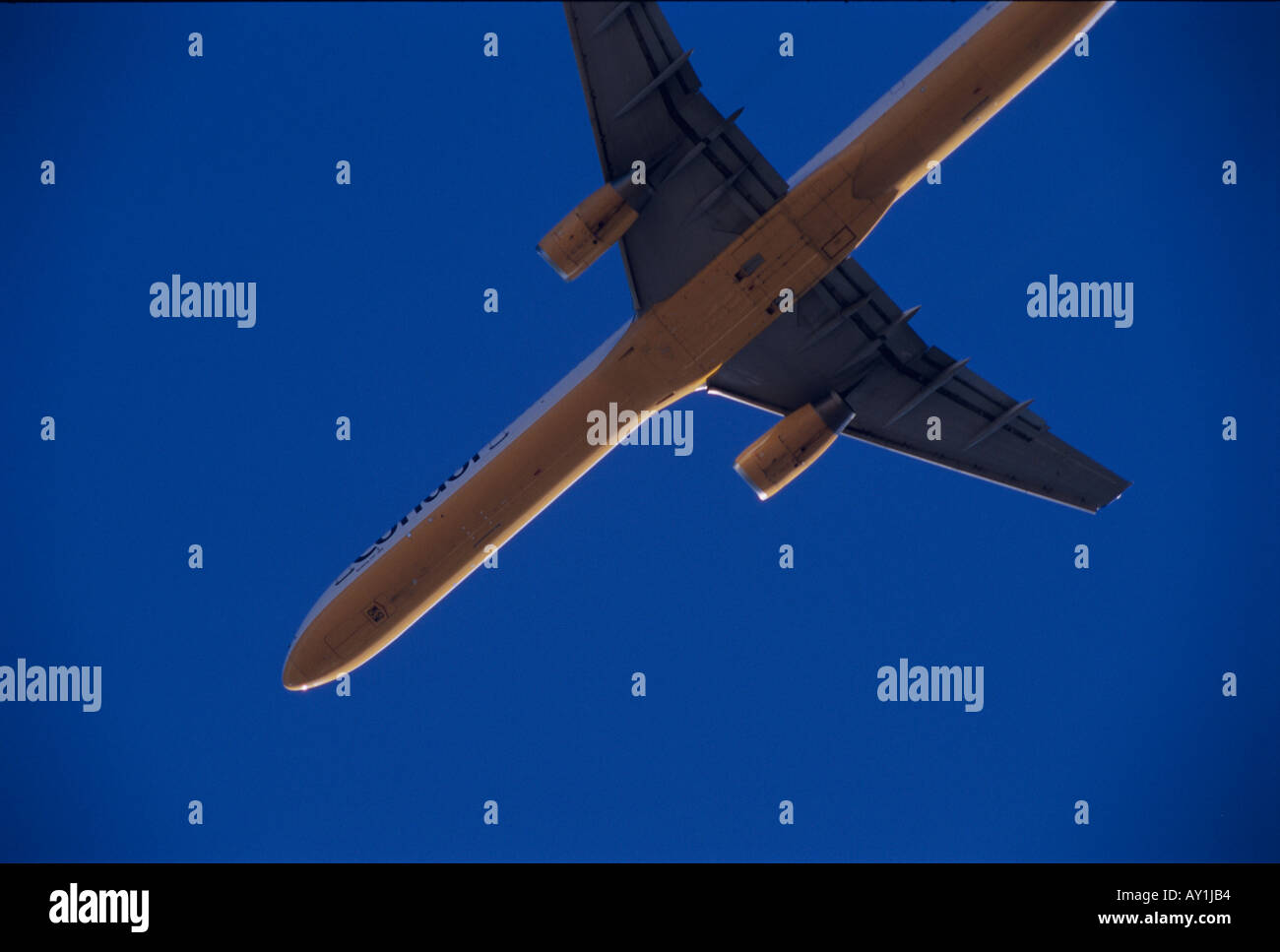 low angle view of jet aircraft Airbus A321 Stock Photo - Alamy