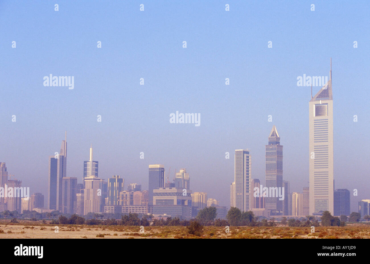 Skyscrapers along Sheikh Zayed road Dubai United Arab Emirates Stock ...