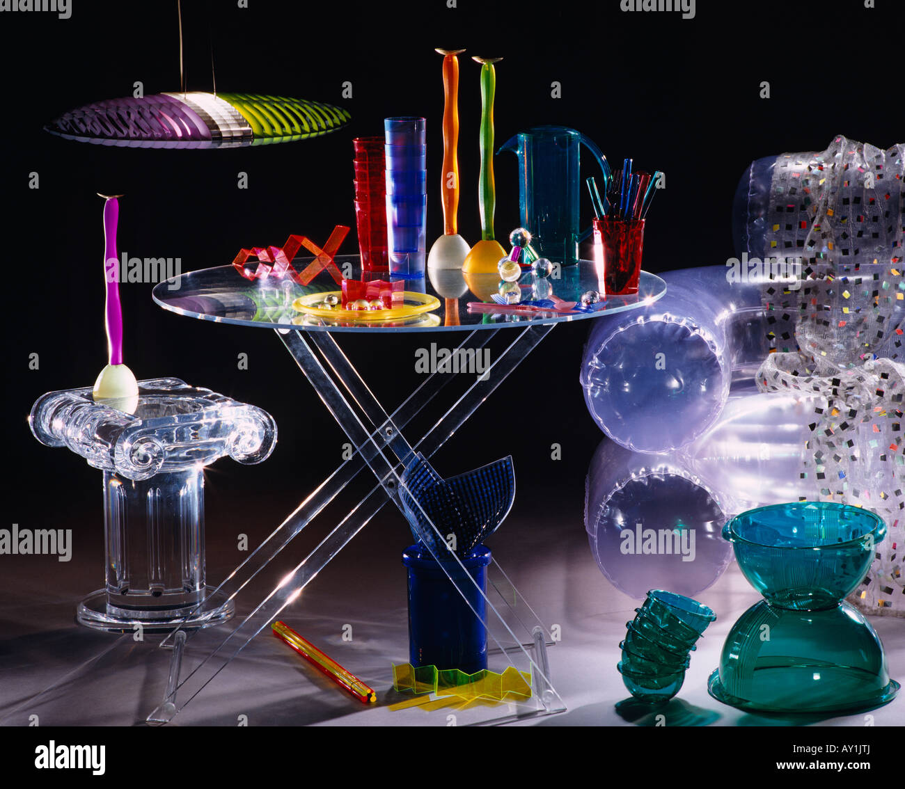 Plastic items in set Stock Photo - Alamy