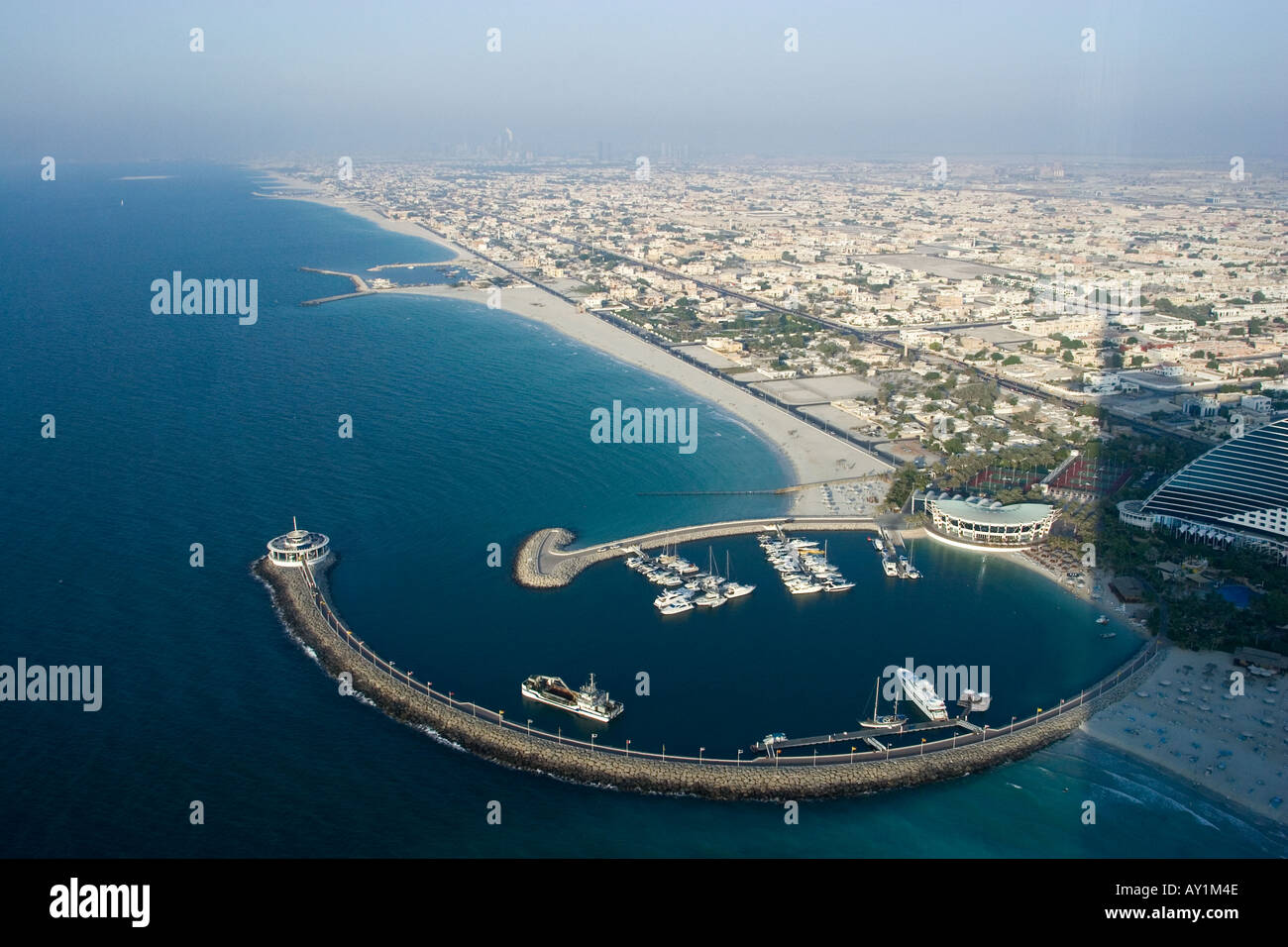 A view over the coast Jumeirah Dubai United Arab Emirates Stock Photo ...