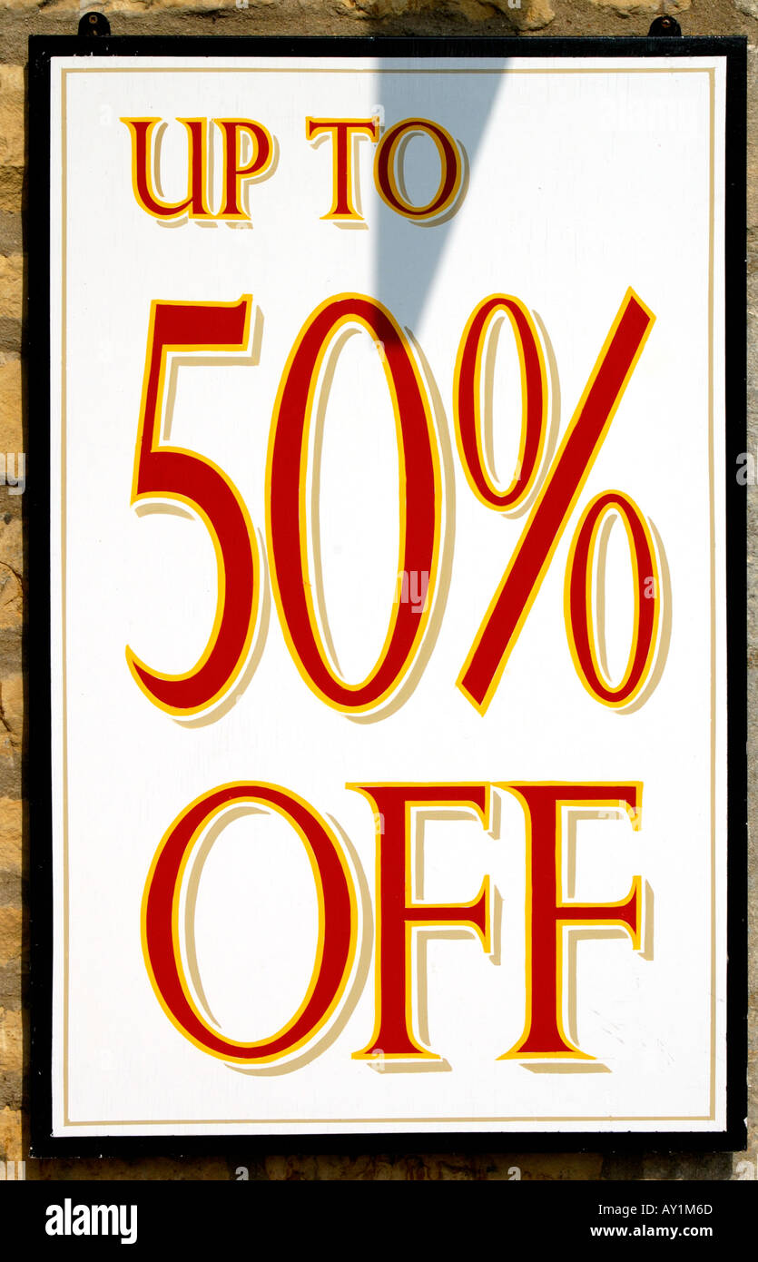 50% off sale sign Stock Photo - Alamy