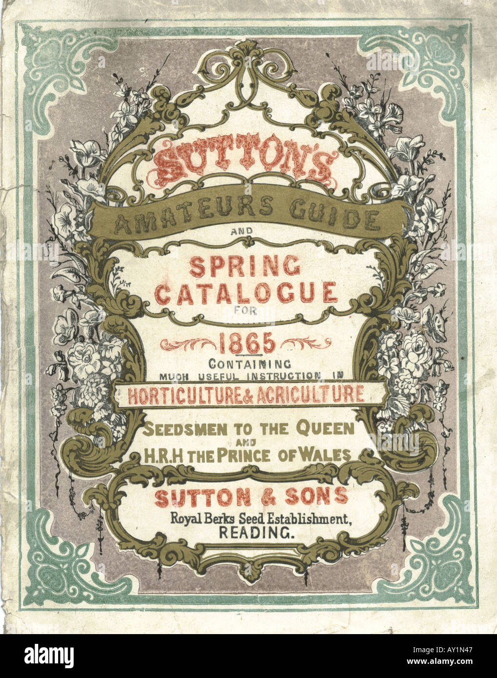 Sutton's Spring Catalogue 1865 Stock Photo - Alamy