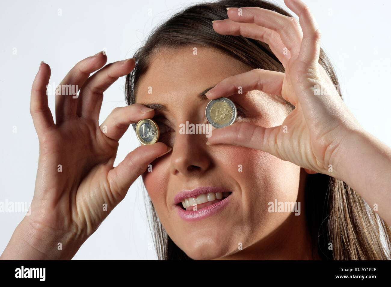 Euro coins horizontal landscape Stock Photo - Alamy