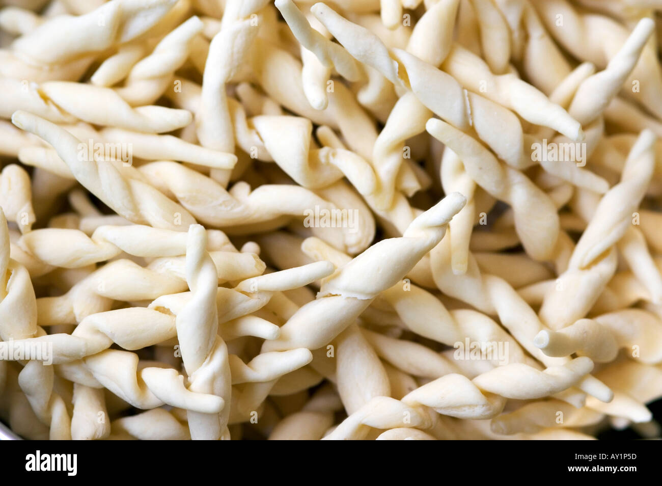 Closeup of trofie twisted pasta shapes Stock Photo - Alamy