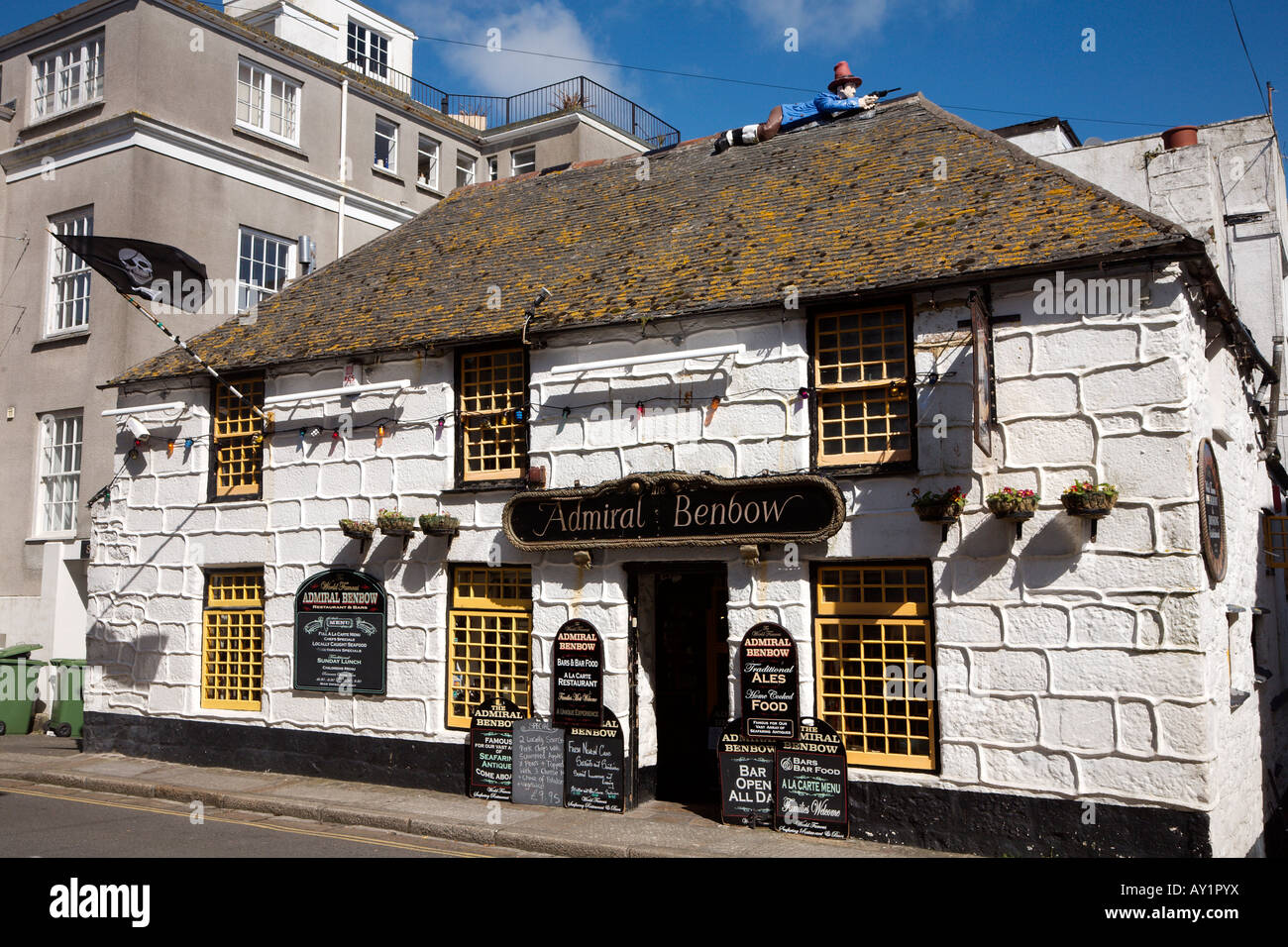 The Admiral Benbow pub in Penzance, Cornwall UK Stock Photo - Alamy