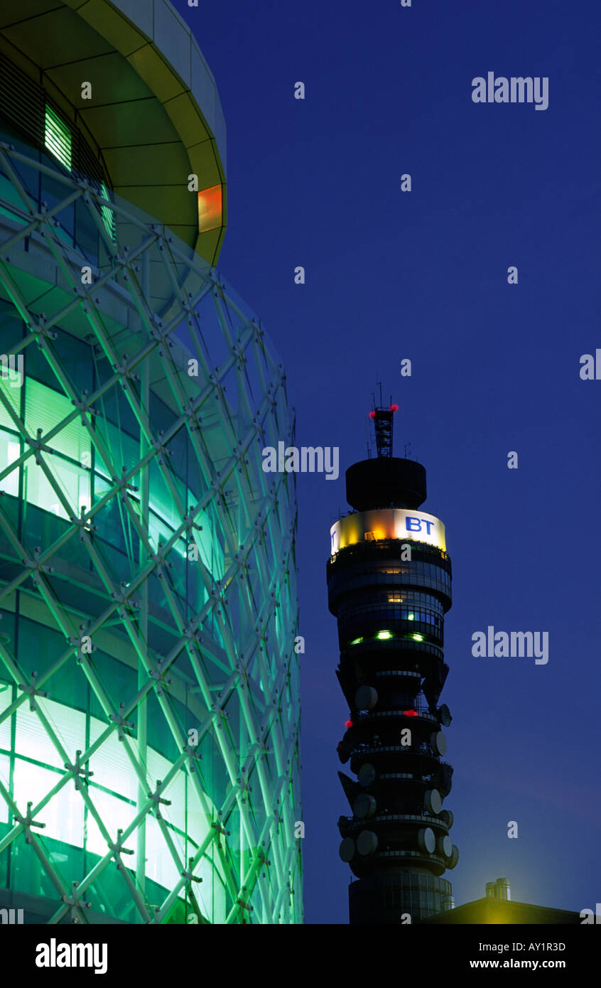 Bt tower at night hi-res stock photography and images - Alamy