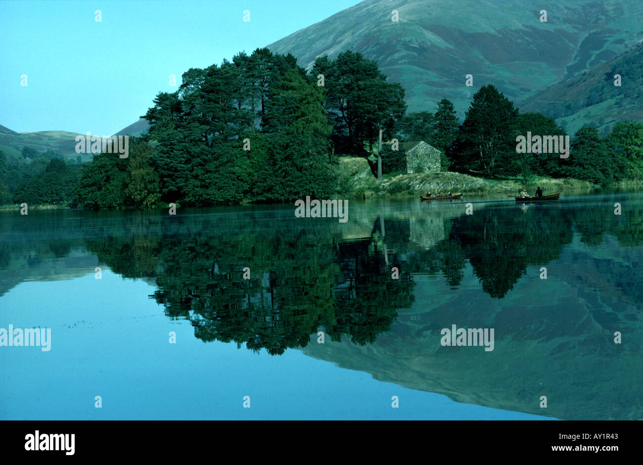 Reflections in the lake Stock Photo - Alamy
