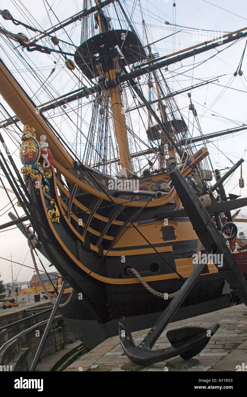 HMS Victory in the Royal Naval Dockyard Portsmouth Hampshire GB UK ...