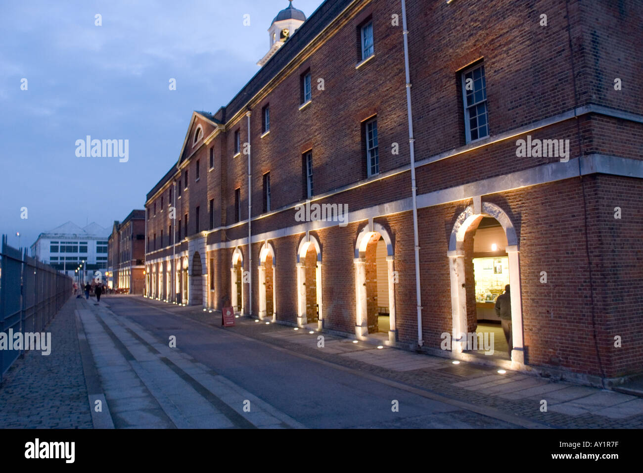 Dock Buildings in Portsmouth Royal Navy Dockyard Hampshire UK Stock ...