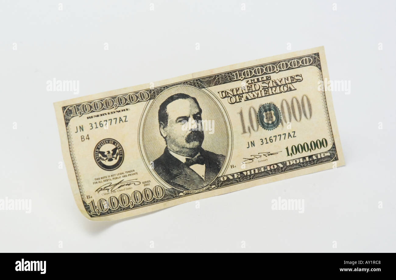 American 1000000 Dollar Bill