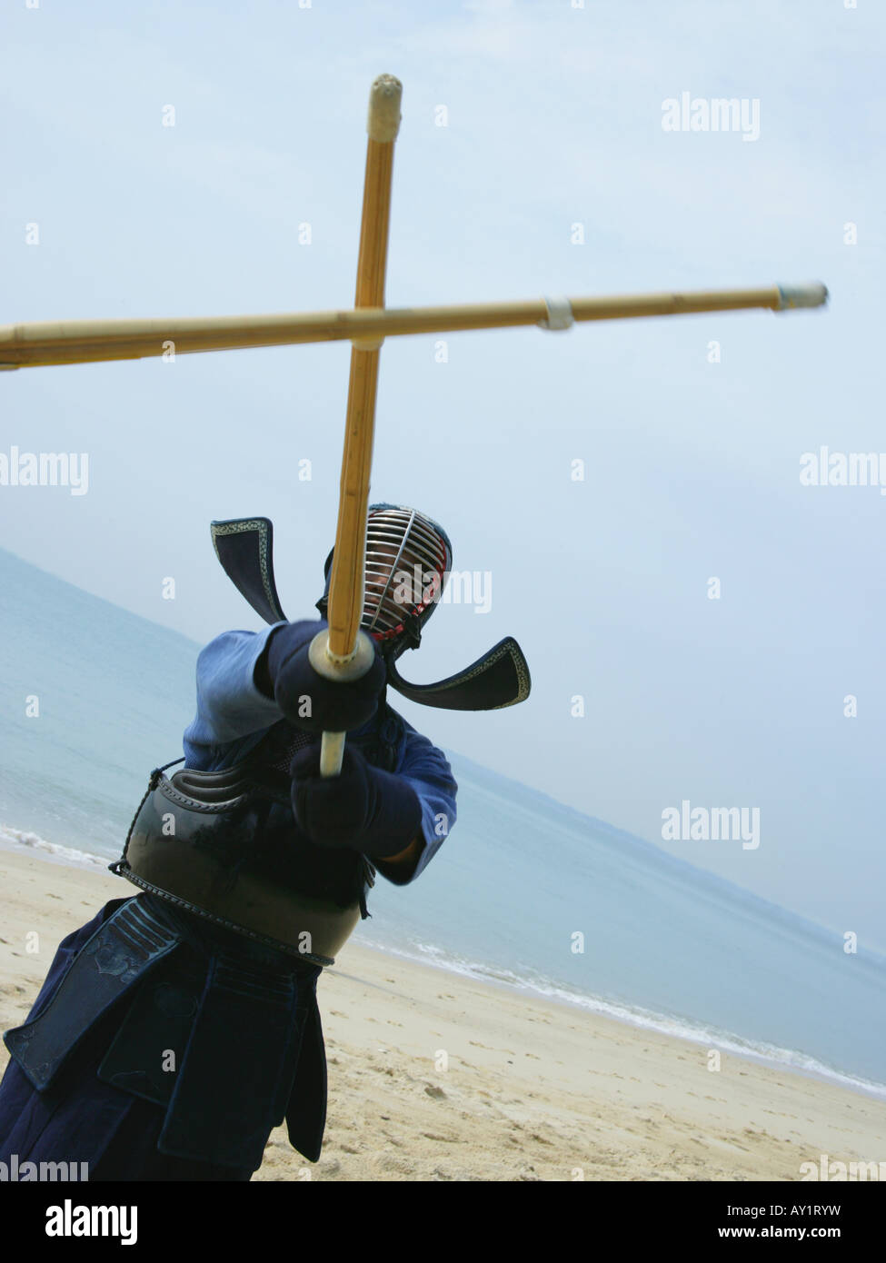 Man performing kendo Stock Photo - Alamy