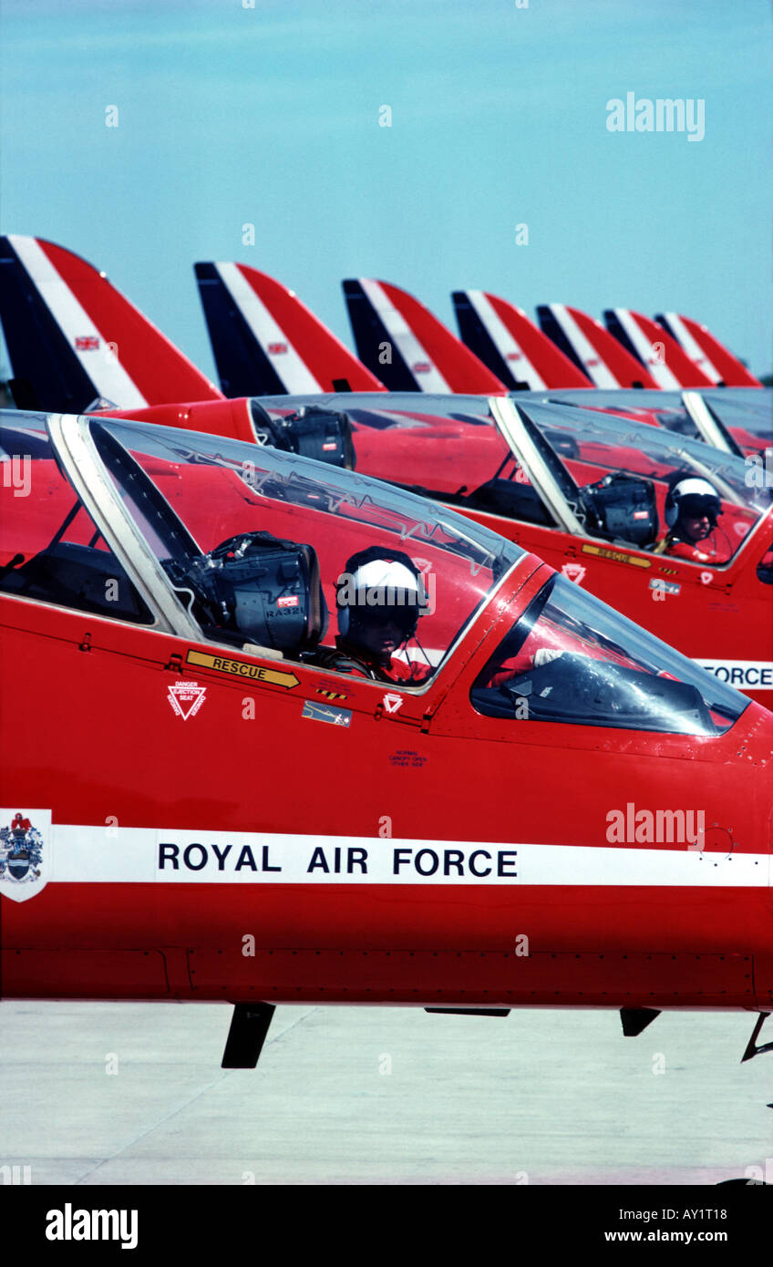 Red Arrows aerobatic team Stock Photo - Alamy