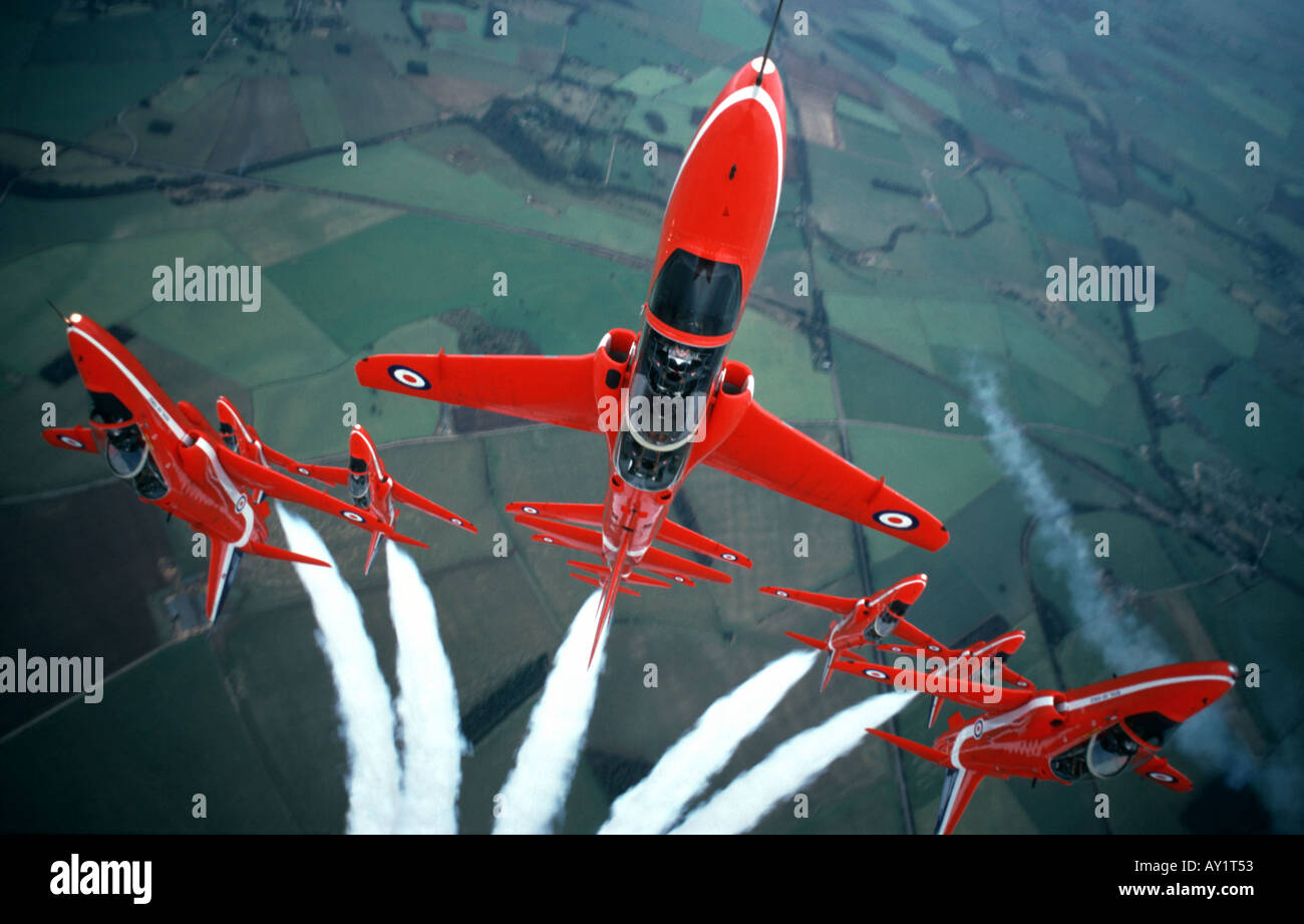 Red Arrows aerobatic team Stock Photo - Alamy