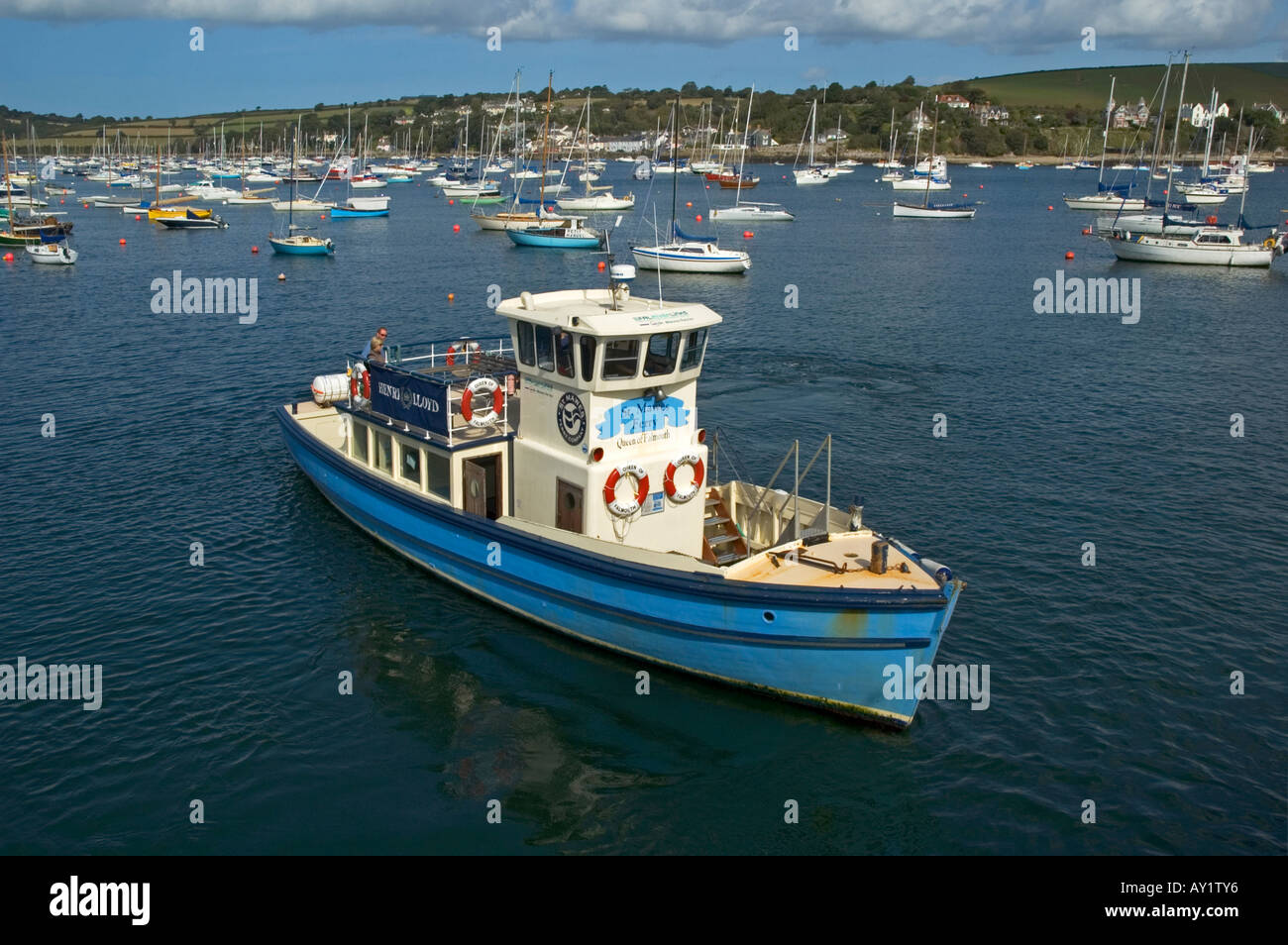 the falmouth to st.mawes ferry in falmouth bay,cornwall Stock Photo - Alamy