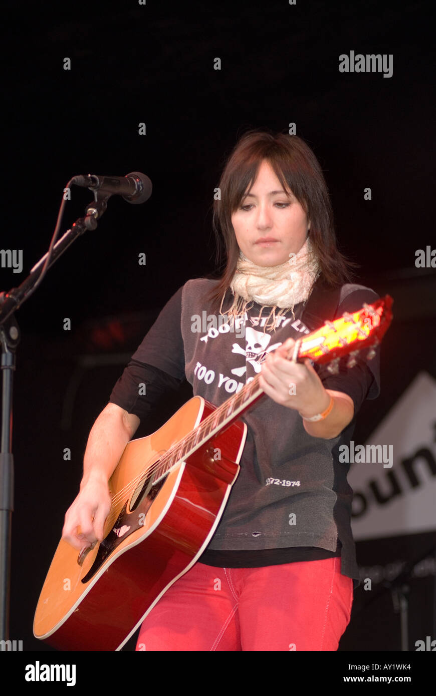 Singer KT Tunstall performing at Stop Climate Chaos I Count rally ...