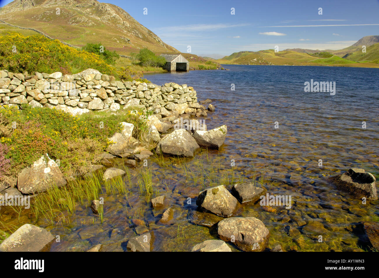 Cregennan Lake near Dolgellau Snowdonia North West Wales Stock Photo ...