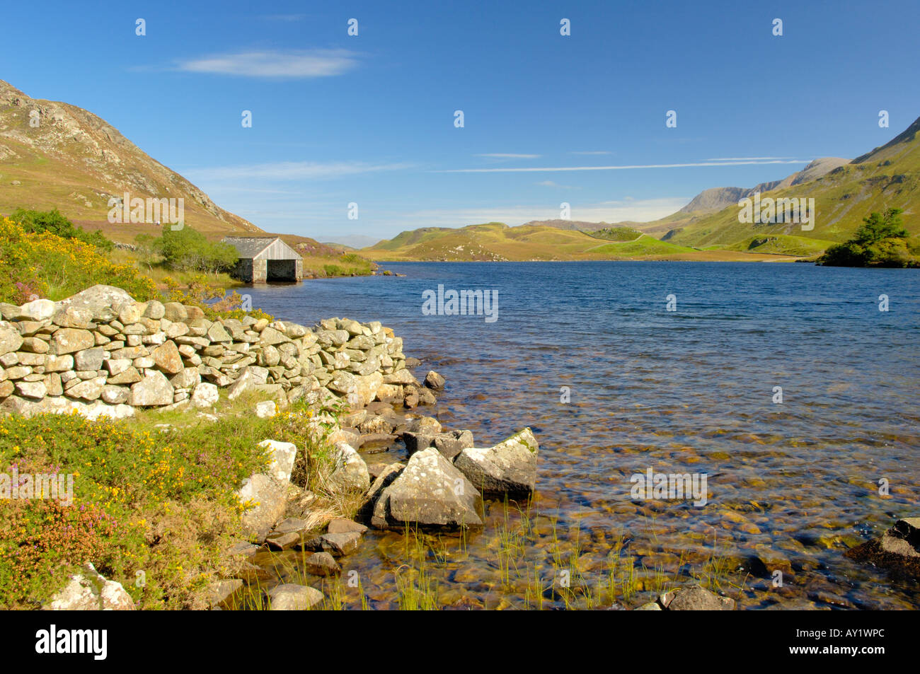 Cregennan Lake near Dolgellau Snowdonia North West Wales Stock Photo ...