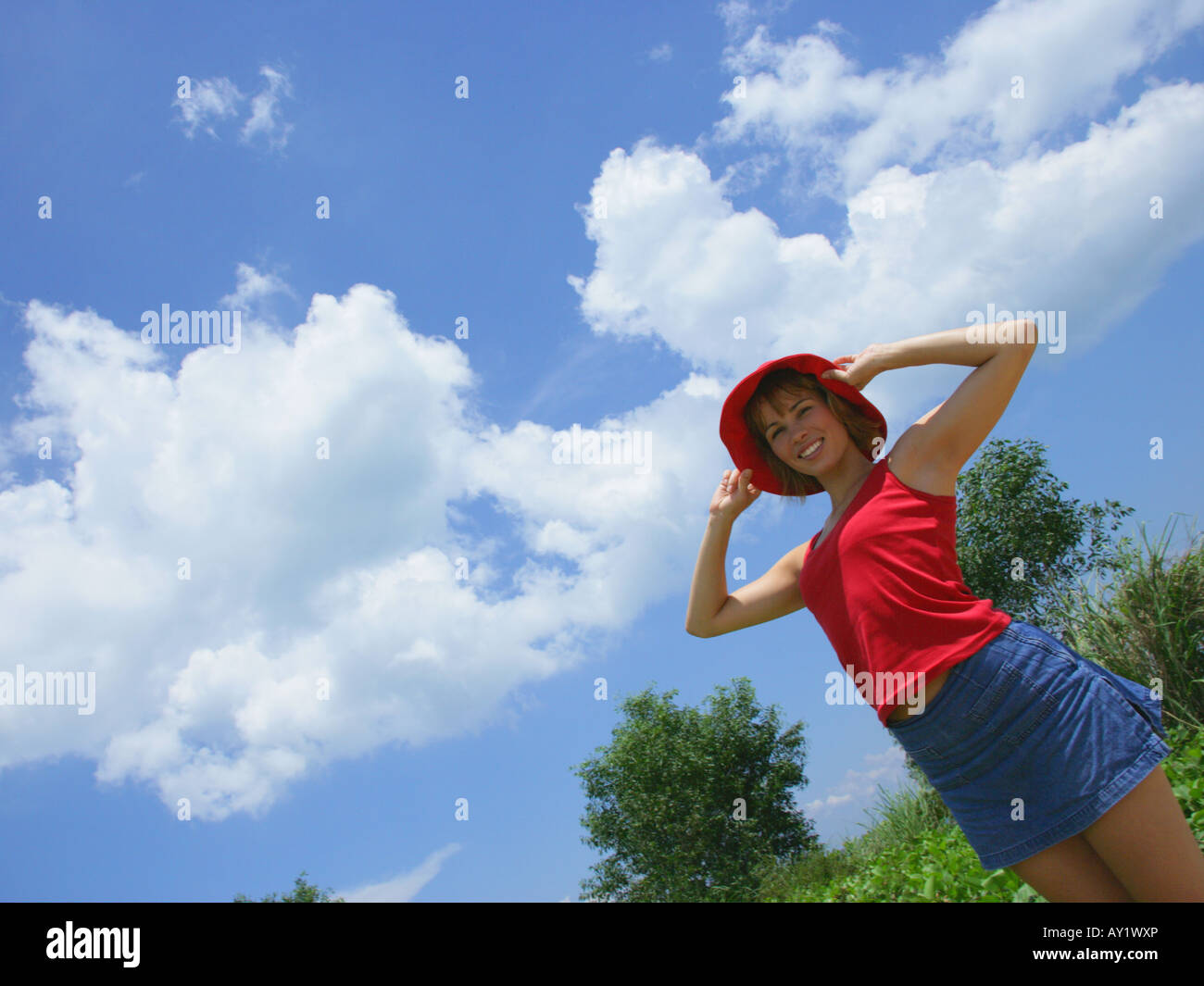 Woman short skirt and low top hi-res stock photography and images - Alamy