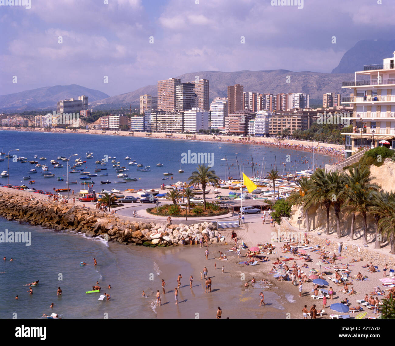 Playa de Poniente - Poniente Beach Benidorm, Spain Stock Photo - Alamy