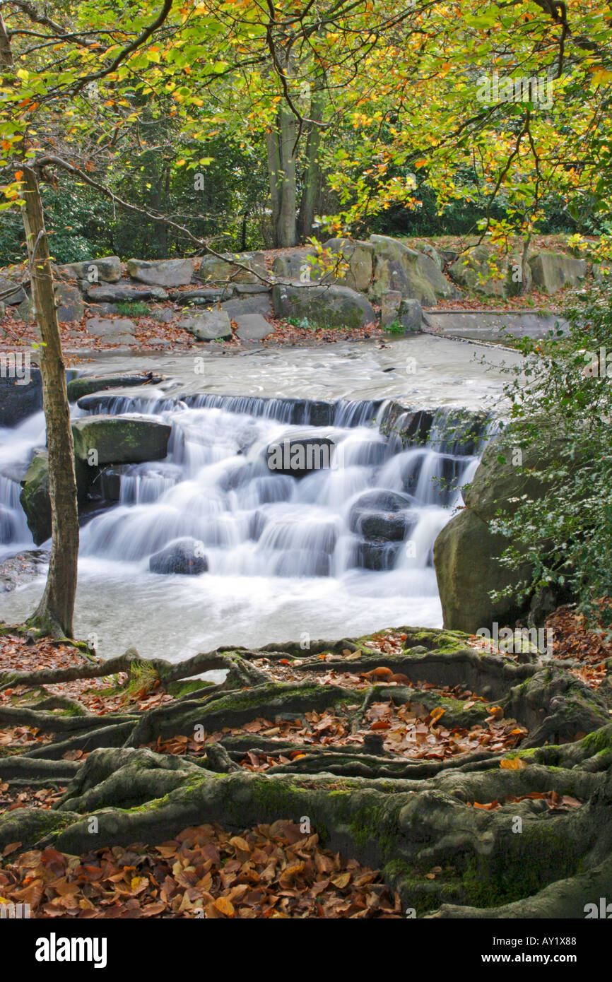 Large English country waterfall Stock Photo - Alamy