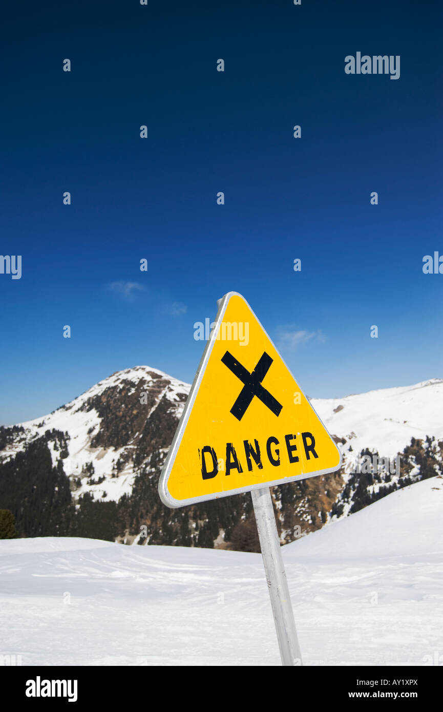 yellow triangle danger sign Stock Photo - Alamy
