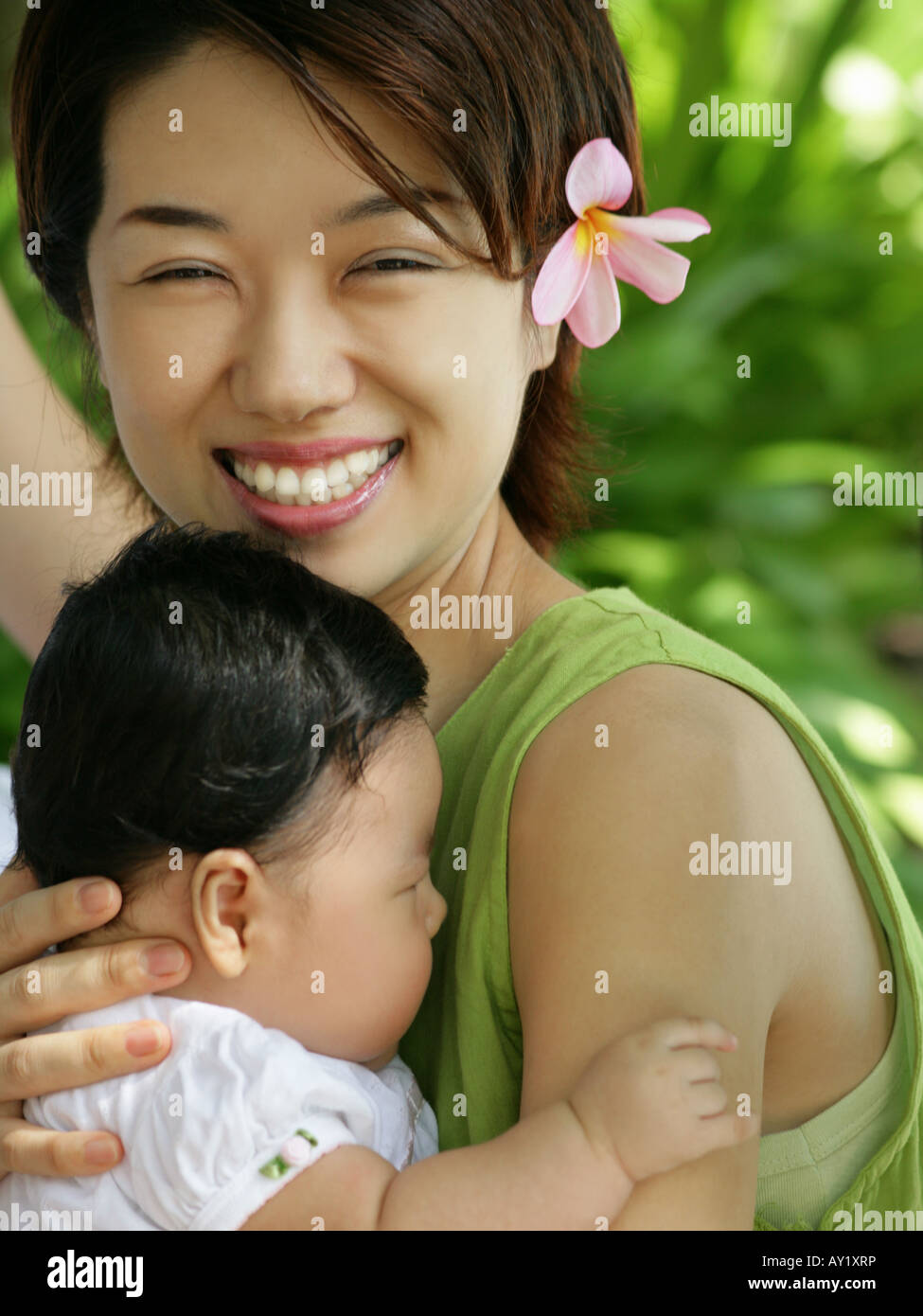 Japanese mother son hugging hi-res stock photography and images - Alamy