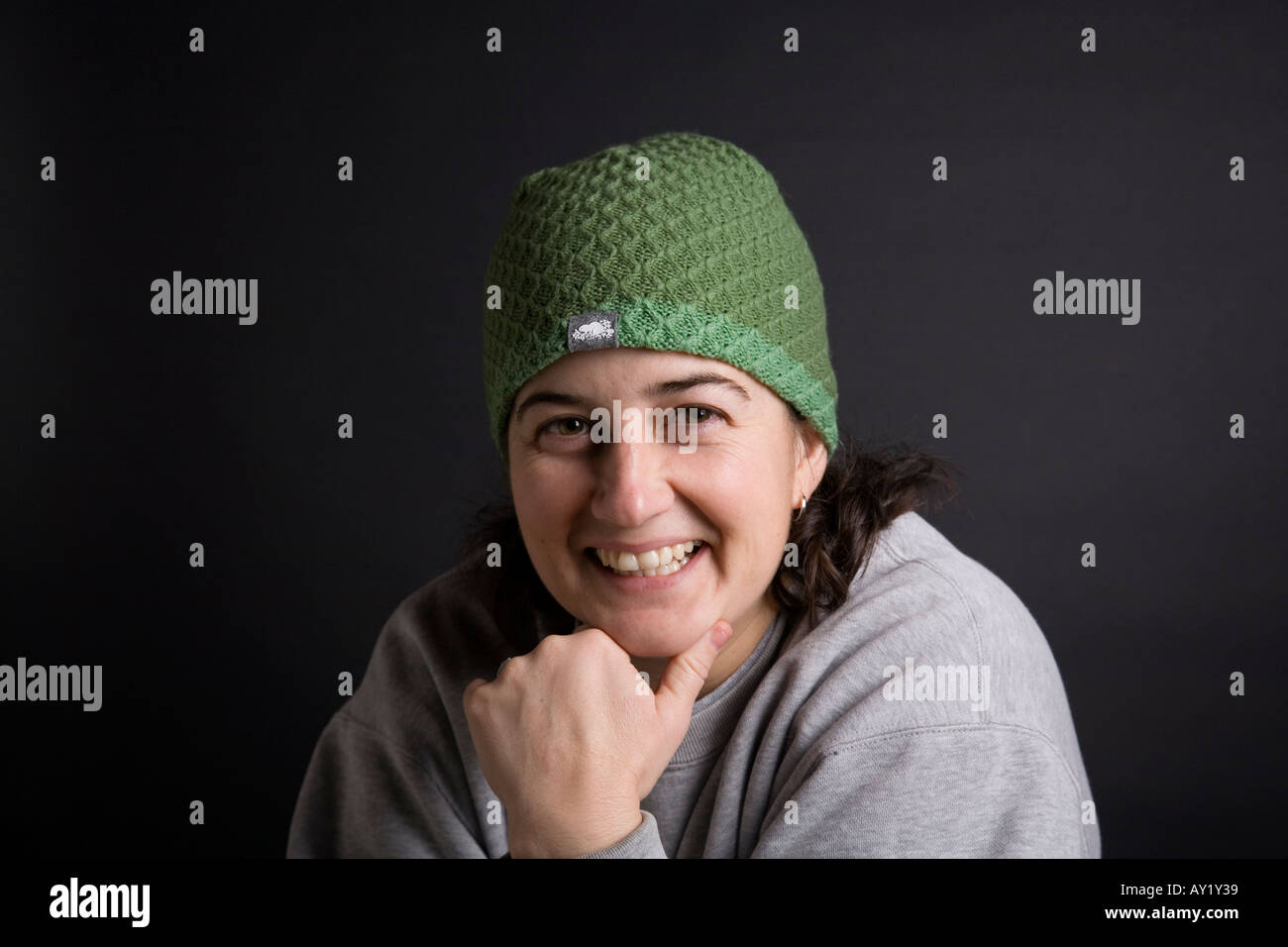 Woman wearing stocking cap hi-res stock photography and images - Alamy