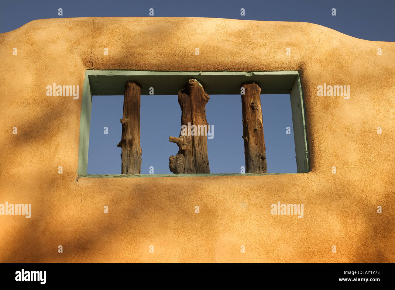 Adobe wall and window in Old Town Albuquerque NM Stock Photo - Alamy