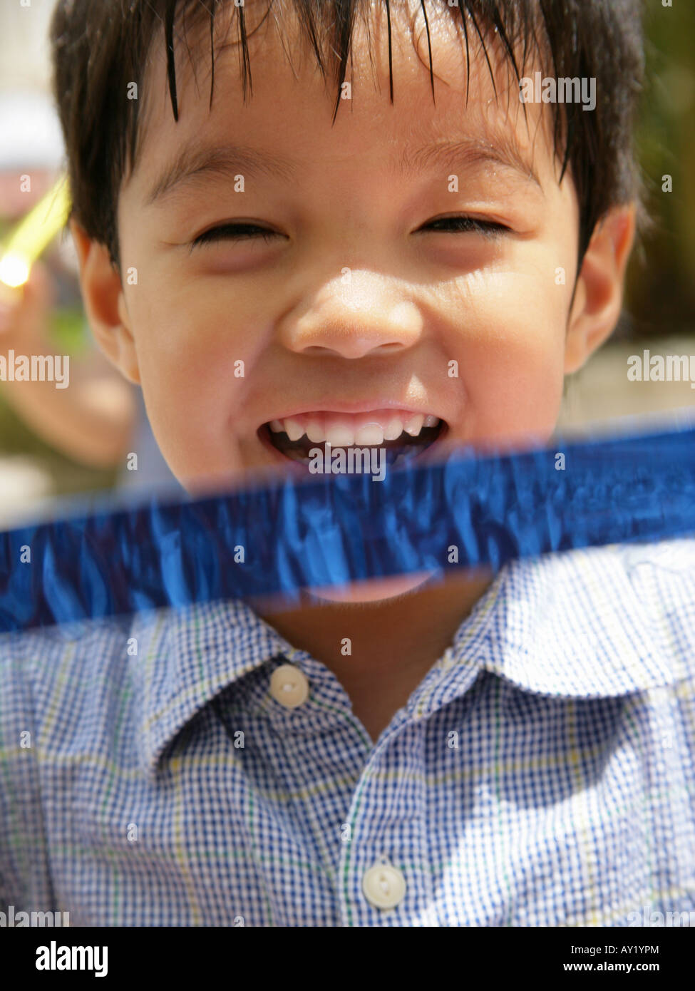 Portrait of a boy smiling Stock Photo - Alamy