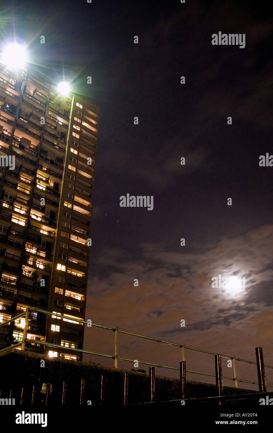 Residential Tower Block Uk Night High Resolution Stock Photography and ...