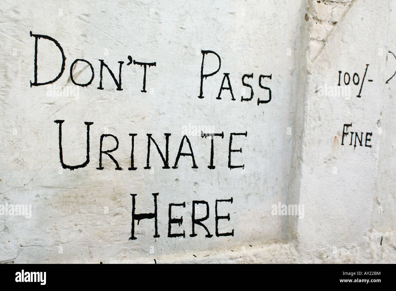 "Don't Pass Urinate Here"; one of the many interesting signs that can ...