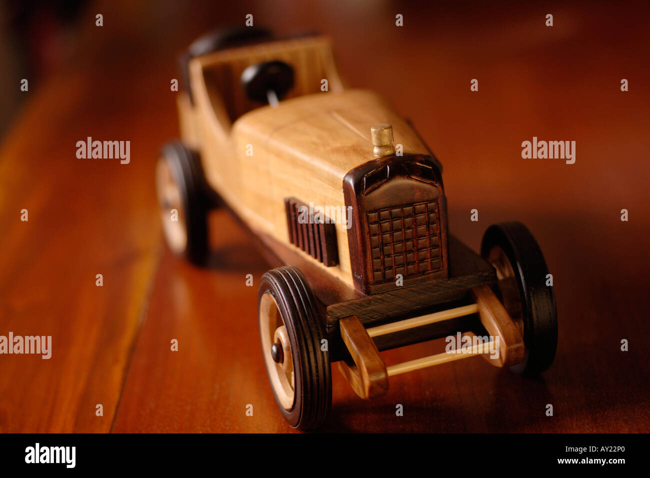 Wooden model car Stock Photo - Alamy