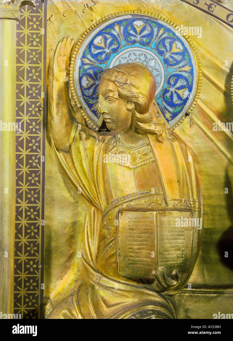 fine art, religious art, altar from Koblenz, detail, middle part ...