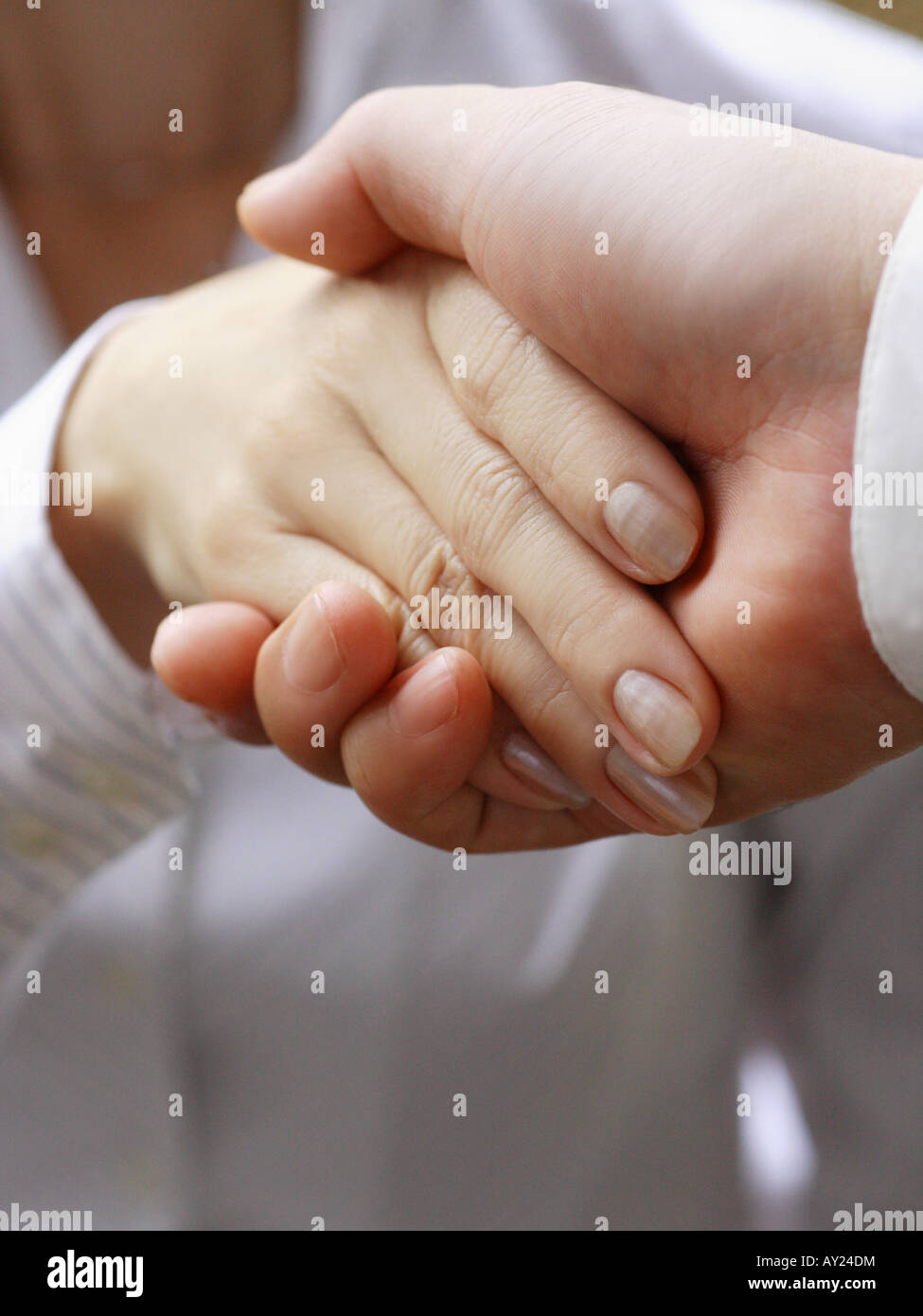 Close-up of a person's hand shaking his hand with another person Stock ...