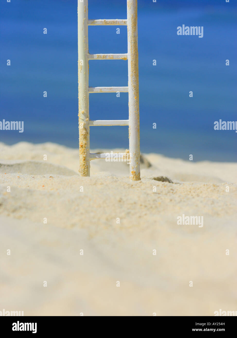 Close-up of a ladder on the beach Stock Photo - Alamy