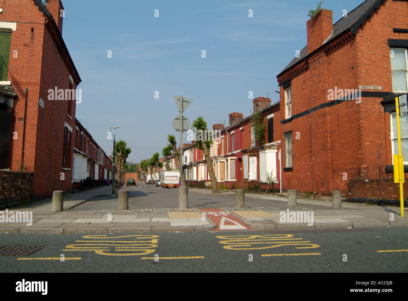 Derelict and boarded housing in Cairns Street off the infamous Granby ...