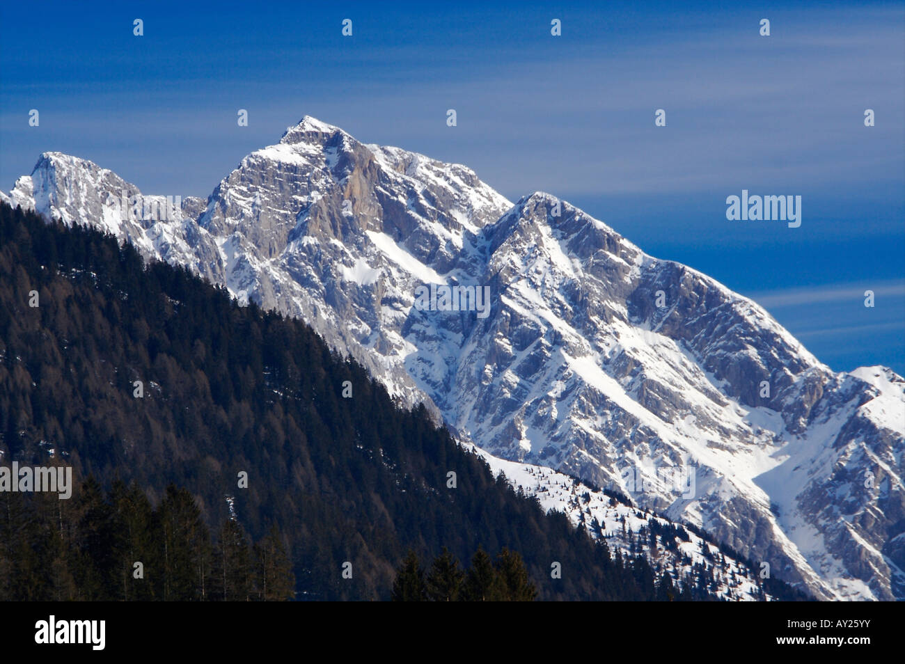 View of Sappada Dolomites Italy Stock Photo - Alamy