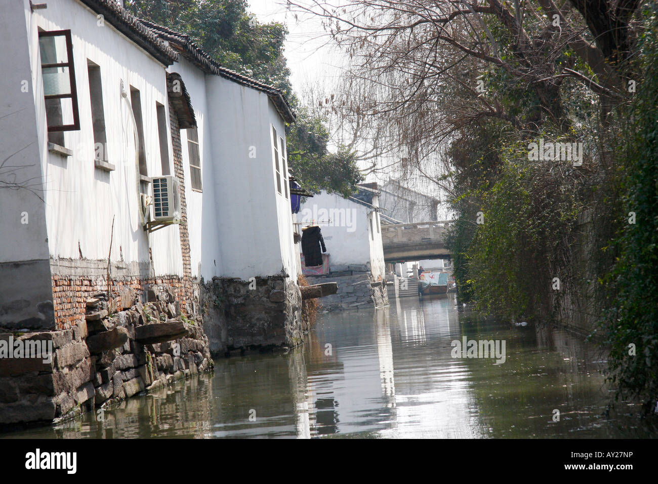 Network of bridges,canals and canal side houses Stock Photo - Alamy