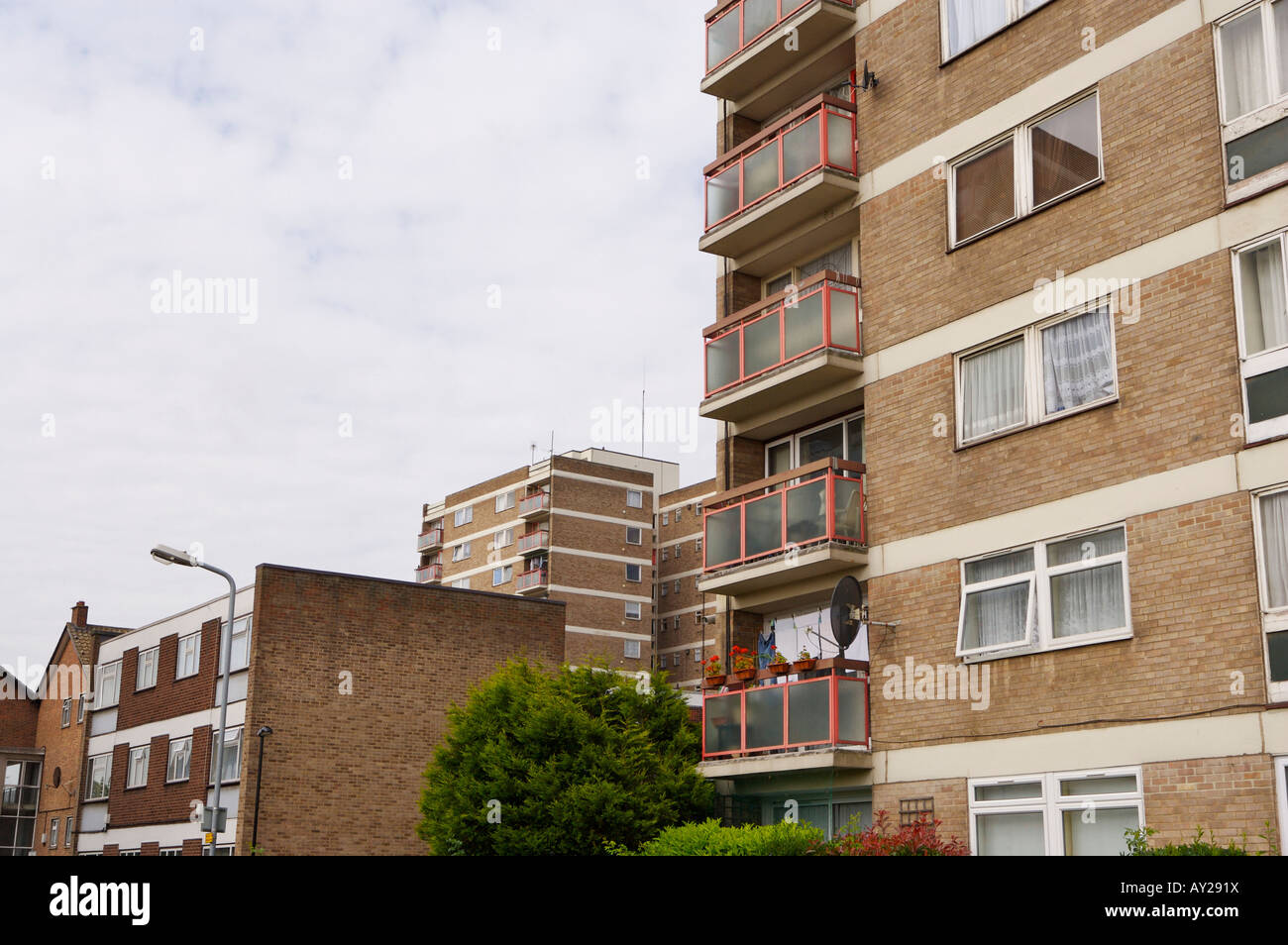 Council estate with high rise buildings and flats Stock Photo - Alamy