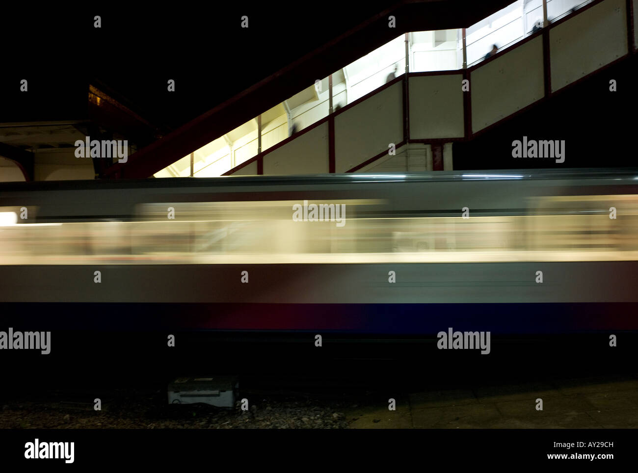 Moving underground train Stock Photo - Alamy