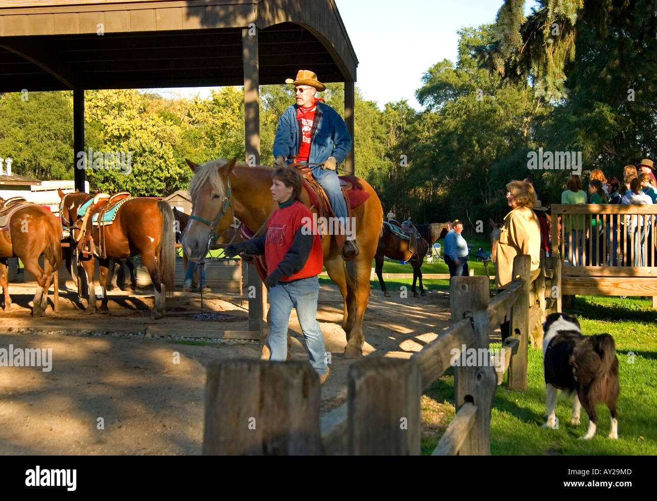 Corral Area / Horseback Riding Stock Photo - Alamy
