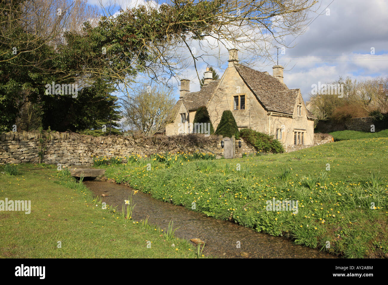 A cottage beside the common in the cotswold hamlet of Little Barrington ...