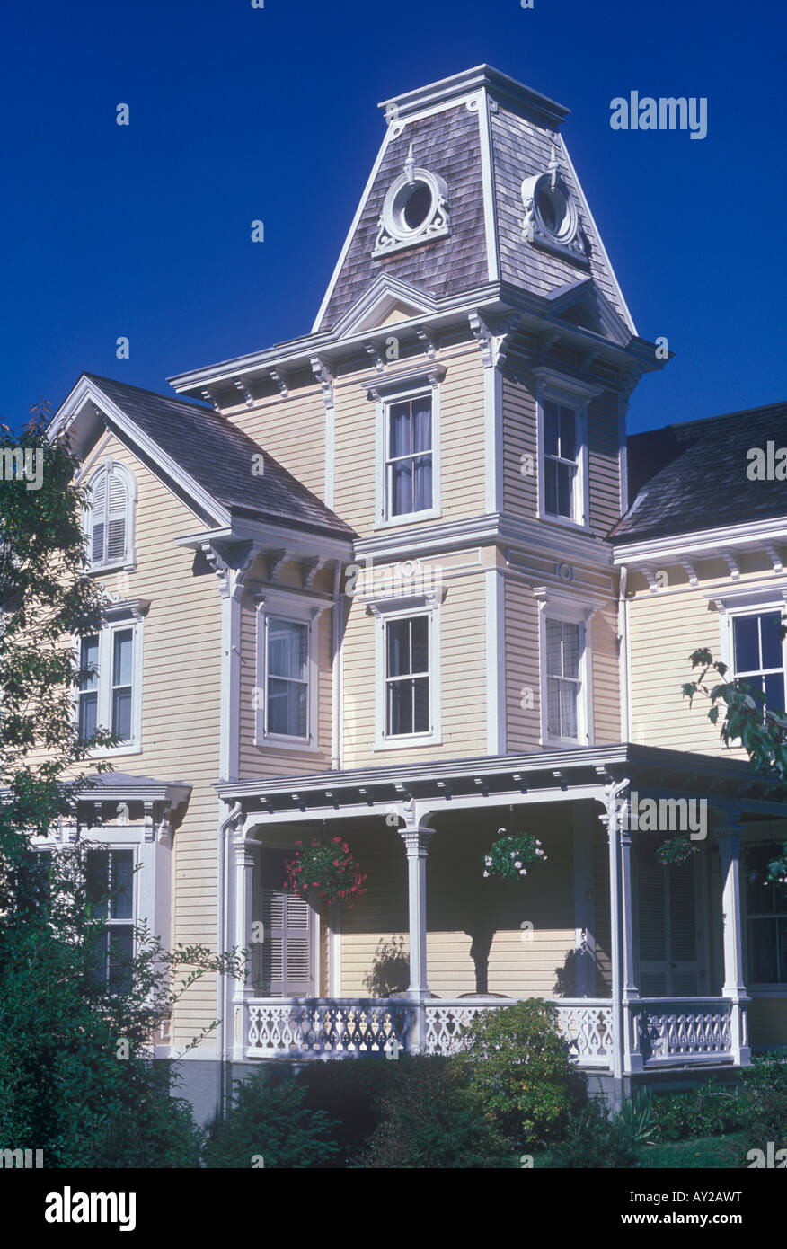 Victorian Italianate style house in East Haddam Connecticut New England ...