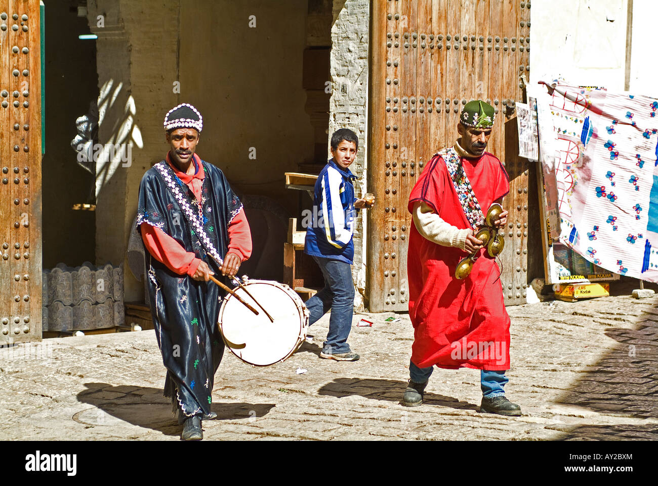 Berber men playing traditional music, Fes, Morocco Stock Photo - Alamy