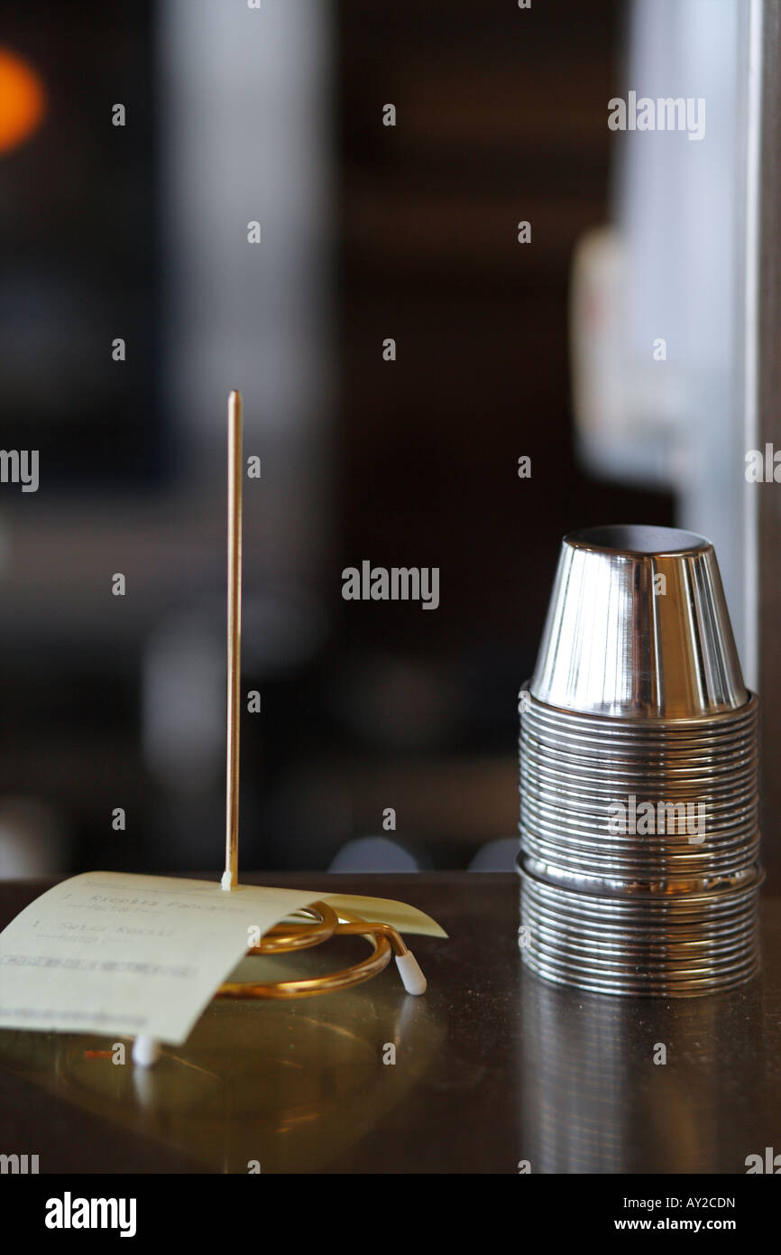 Order holder at the restaurant Stock Photo - Alamy
