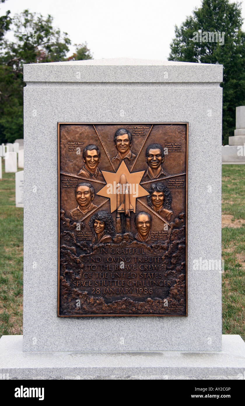 The Space Shuttle Challenger Memorial at the Arlington National ...
