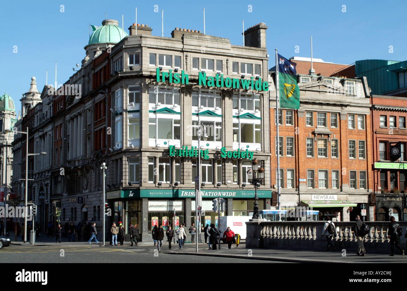Irish Nationwide Building Society O Connell Street Dublin Ireland Stock ...