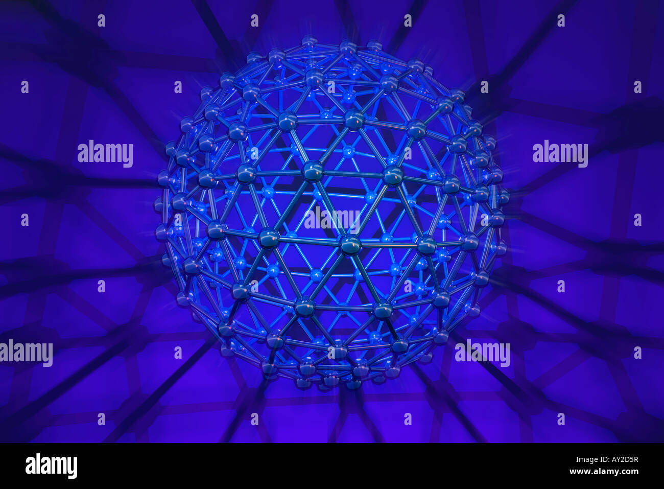 Atom model in 3D Stock Photo - Alamy